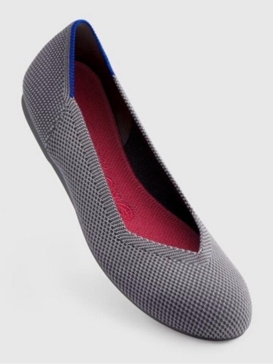Rothy's | Shoes | Rothys Grey Knit Ballet Flat With Pink Insole And ...